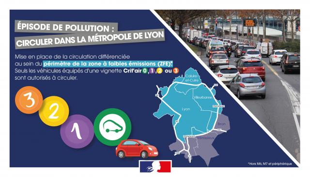 Pollution : la circulation différenciée instaurée ce vendredi à Lyon ...