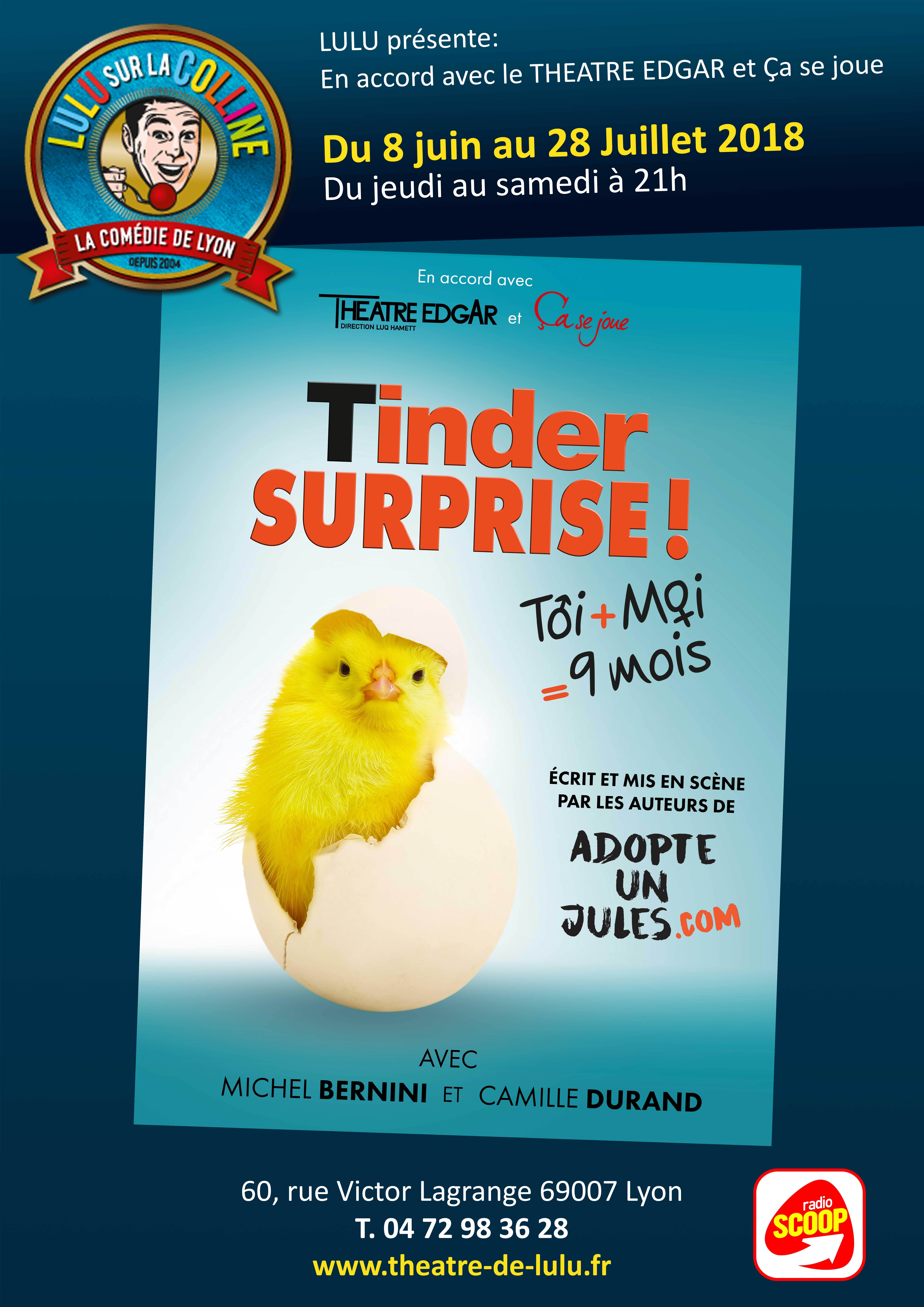 "Tinder Surprise" la nouvelle pièce de théâtre à Lyon - Radio SCOOP
