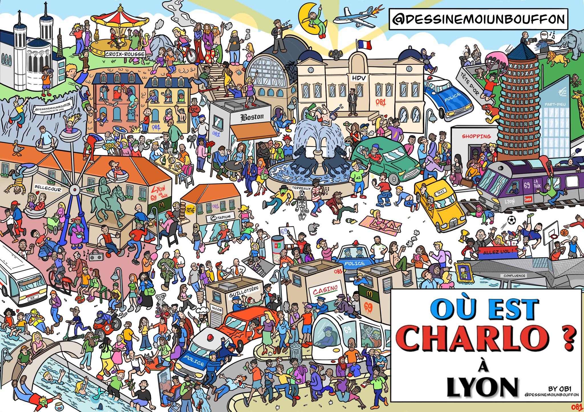 Lyon : ce dessinateur fait le buzz avec un "Où est Charlie" lyonnais ...