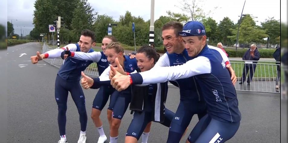 Cyclisme : l'équipe de France championne d'Europe de relais mixte ...