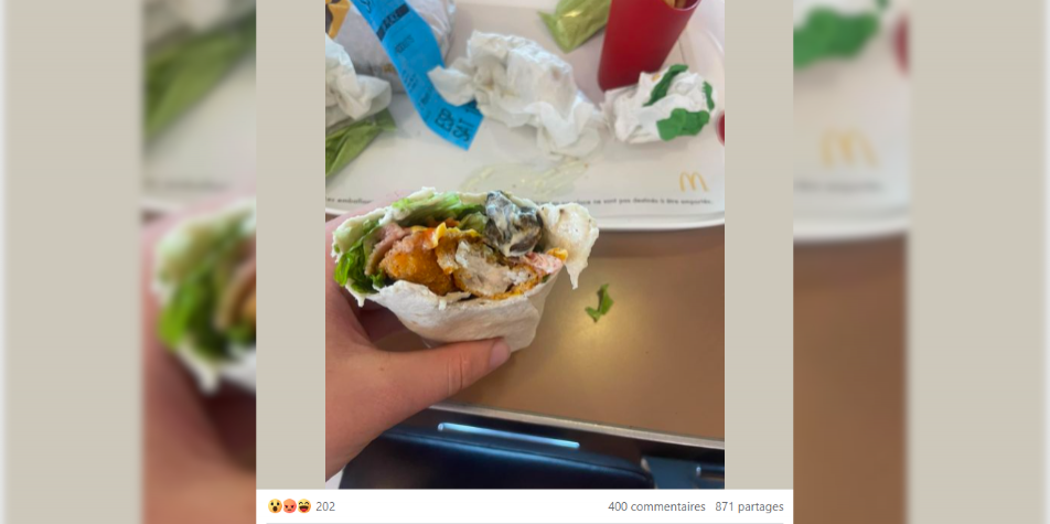 McDonald's : il découvre un escargot dans son sandwich - Impact FM
