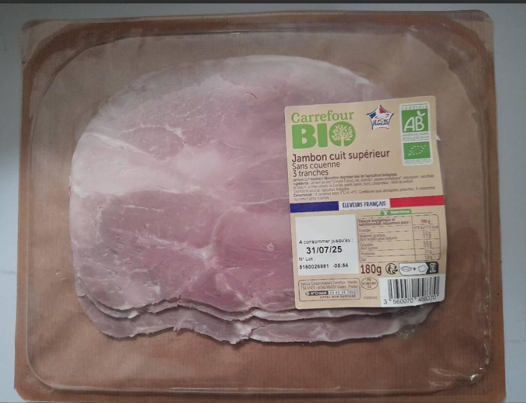 Du jambon bio de la marque Carrefour rappelé suite à une erreur de ...